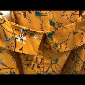 entro | Tops | Lovely Mustard Color Over The Shoulder Blouse M | Poshmark